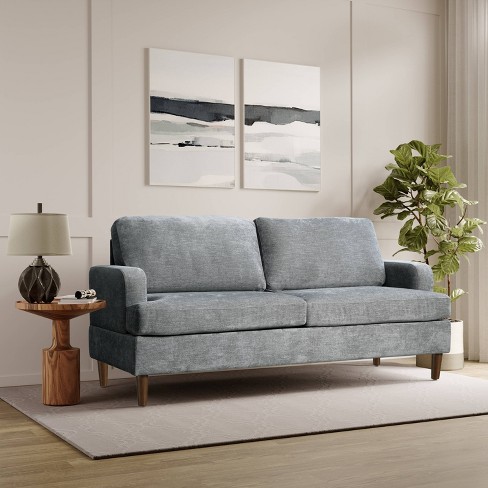 Serta Florence Sofa Light Gray: Minimalist Design, High Density Foam ...