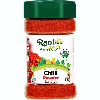 Organic Chilli Powder (mirchi Ground) - 3oz (85g) - Rani Brand ...
