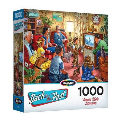 RoseArt Back to the Past Family Night Television Jigsaw Puzzle - 1000pc ...