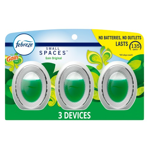 Febreze Small Spaces Air Freshener - Gain Original - 3pk : Target