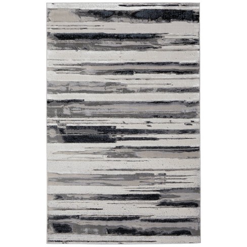 Micah Modern Abstract Silver/gray/black Area Rug : Target