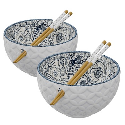 4pc Stoneware Noodle Bowls Cream - Threshold™ Designed With Studio ...