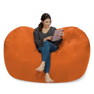 6' Large Bean Bag Lounger With Memory Foam Filling And Washable Cover ...