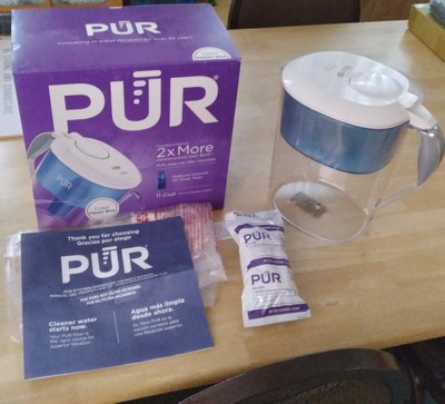 Pur 11 Cup Water Filtration Pitcher - Blue/white : Target