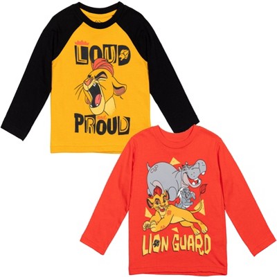 Disney Lion Guard King Little Boys 2 Pack Long Sleeve T-shirts Brown ...