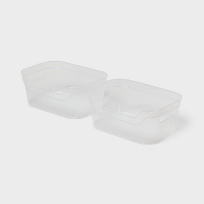 2pk Medium Open Storage Bins Clear - Brightroom™ : Target