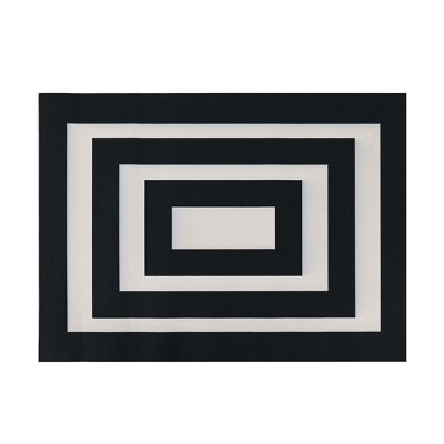 Evergreen Black and White Frame Layering Mat : Target