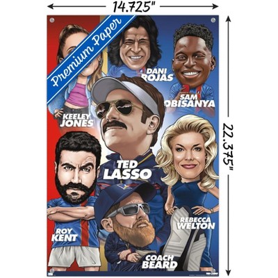 Trends International Ted Lasso - Character Grid Unframed Wall Poster ...