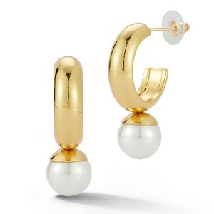Sphera Milano Pearl Station C Hoop Earrings : Target