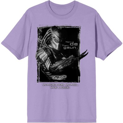 Alien Vs Predator Poster Art Men’s Light Purple T-shirt : Target