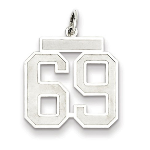 Black Bow Jewelry Sterling Silver, Jersey Collection, Medium Number 69 ...