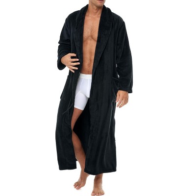 Adr Mens Robe, Plush Fleece Hooded Bathrobe Men, Men's Bathrobes, Big ...
