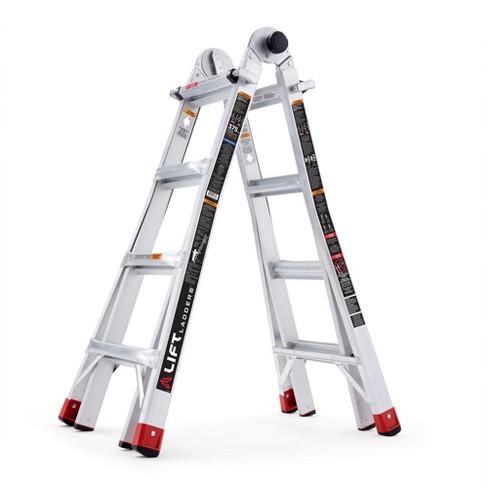 Lift Ladders 18 Foot Reach Adjustable 5 In 1 Multi Position Lightweight ...