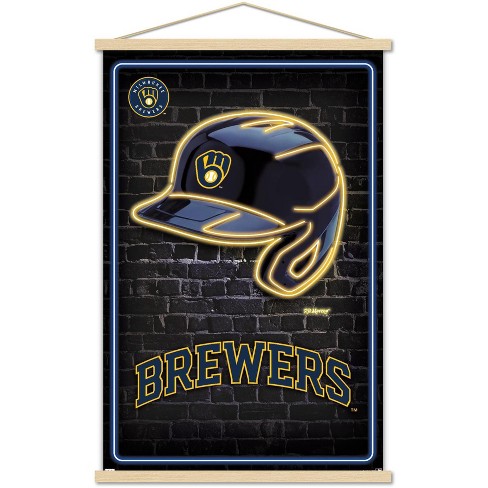 Trends International Mlb Milwaukee Brewers - Neon Helmet 23 Magnetic ...