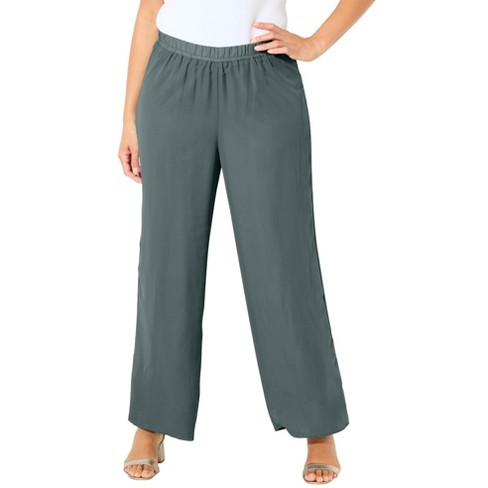 Catherines Women's Plus Size Cocktail Pant - 20 W, Dusty Pine : Target