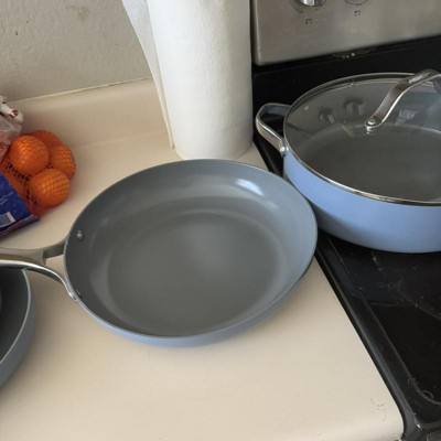 12pc Nonstick Ceramic Coated Aluminum Cookware Set Sage Green - Figmint ...