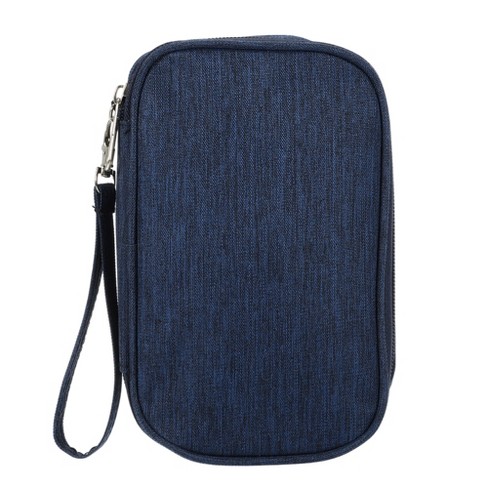 Unique Bargains Double Layers Portable Electronic Organizer Blue : Target