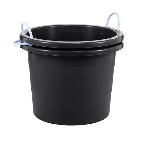 United Solutions 2 Pack 19 Gallon Rope Handle Tub, Heavy-duty Plastic ...