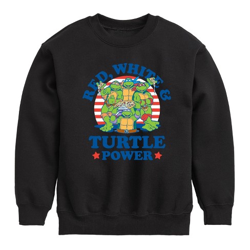 Teenage Mutant Ninja Turtles Red White Turtle Power Graphic Long Sleeve ...