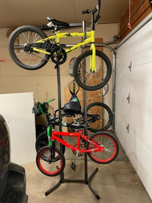 Delta Design Cycle Four Bike Free-standing Storage Rack With Basket ...