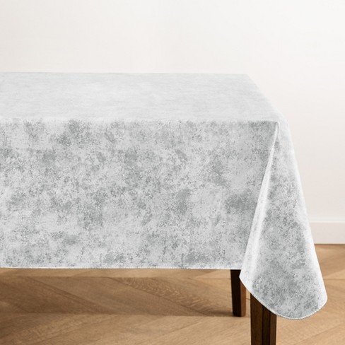 Mesa Marble Printed Vinyl Indoor/outdoor Tablecloth - Gray/white - 52 ...