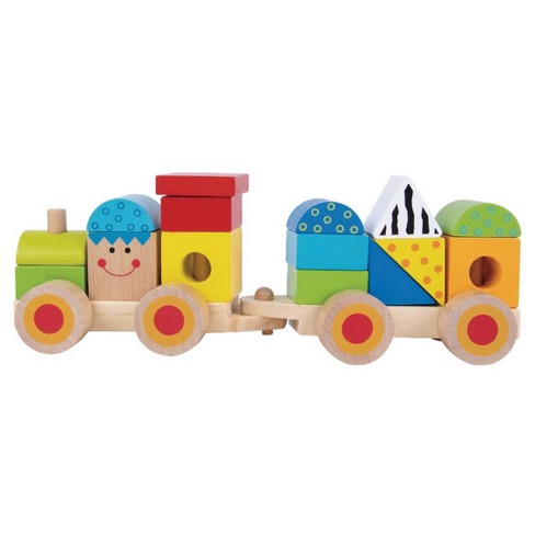 Toysters 17 Piece Wooden Classic Stacking & Sorting Train Set For Boys ...