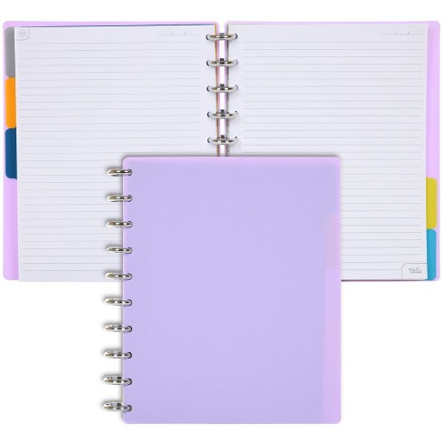 Talia Discbound Notebook Planner, Customizable (lavender W/silver Discs ...