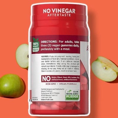 Nature's Truth Acv Vegan Gummy - 30ct : Target