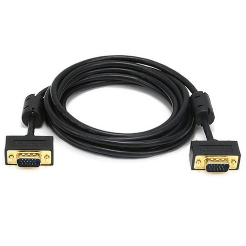 Monoprice Ultra Slim Svga Super Vga Male To Male Monitor Cable - 10 ...