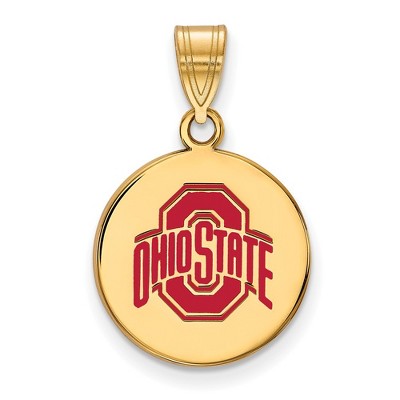 Black Bow Jewelry 14k Yellow Gold Plated Sterling Silver Ohio State ...