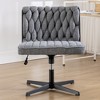 Teddy Fabric 360° Swivel Home Office Chair With Metal Base, Height ...