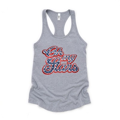Simply Sage Market Women's Oh My Stars Cursive Short Sleeve Racerback ...