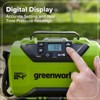 Greenworks 24V Cordless Tire Inflator, 160 PSI Portable Air Compressor ...