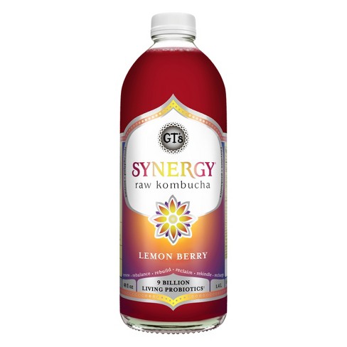 Gt's Synergy Lemon Berry Raw Kombucha - 48 Fl Oz : Target