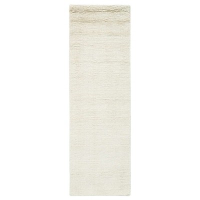 Obeetee Bliss Solid Hand Made Indoor Area Rug - 2'6"x8' Ivory : Target
