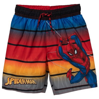Marvel Spider-Man Little Boys Swim Trunks Bathing Suit Red 5-6 : Target