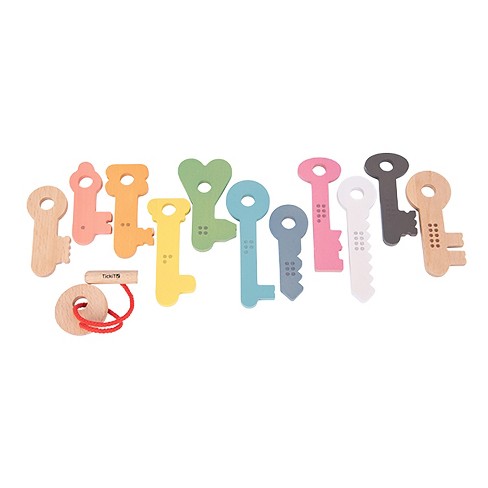 Tickit Rainbow Wooden Keys, Set Of 11 : Target