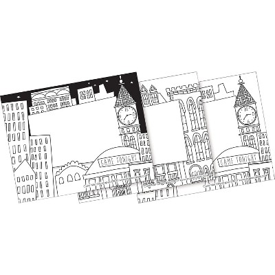 2pk 45ea Color Me! Cityscapes Remember Me! Self-adhesive Name Tag ...