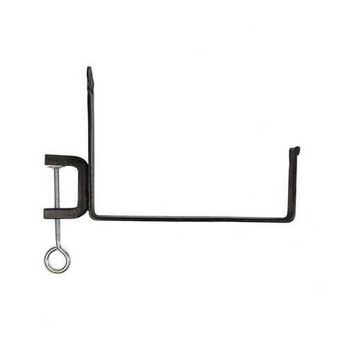 5" X 10" Pair Of Clamp-on Steel Flower Box Brackets Black - Achla ...