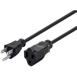 Monoprice Power Cord Splitter Cable - 1.17 Feet - Black | Nema 5-15p To 2x Nema 5-15r, 14awg ...