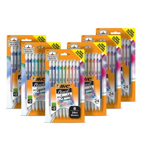 Bic Xtra-sparkle Number 2 Mechanical Pencils With Erasers, Medium Point ...
