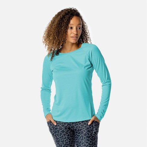 Vapor Apparel Women's Upf 50+ Uv Sun Protection Solar Long Sleeve Shirt - Water Blue, Large : Target