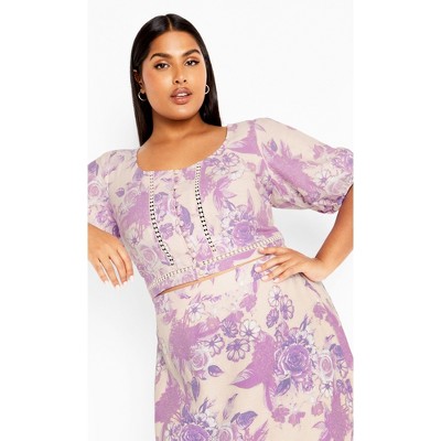 City Chic | Women's Plus Size Isabella Top - Peach - 18w : Target