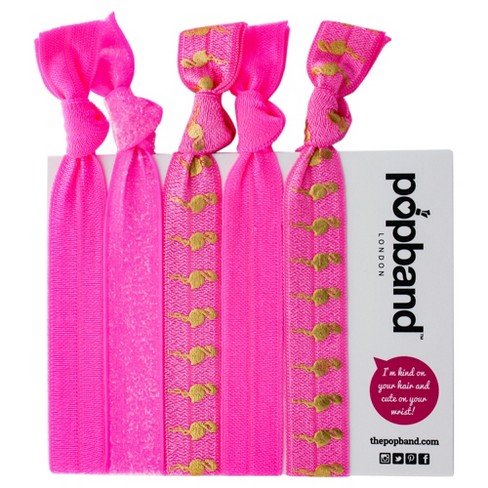Hair Tie - Flamingo By Popband For Women - 5 Pc Hair Bands : Target