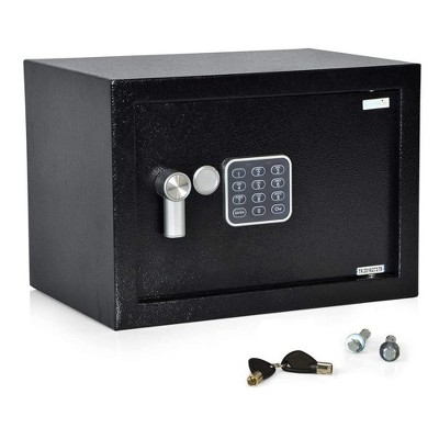 Digital Safe Box - Steel Lock Box With Keypad, 2 Manual Override Keys ...