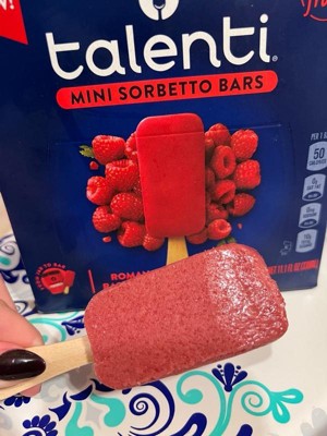 Talenti Roman Raspberry Frozen Mini Sorbetto Bars - 6pk/11.1 Fl Oz : Target