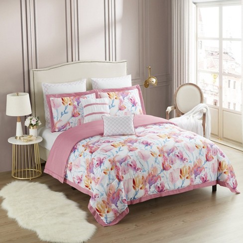 7pc Melrose Floral Printed Comforter Set By Sweet Home Collection® : Target