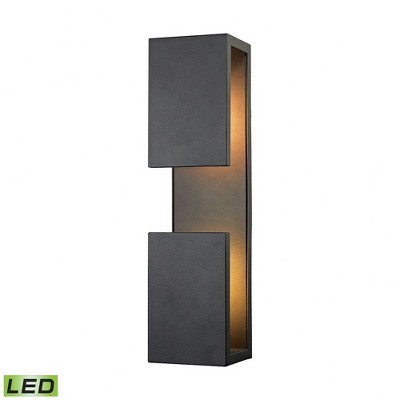 Elk Home Croftwell 1 - Light Wall Light In Textured Matte Black : Target