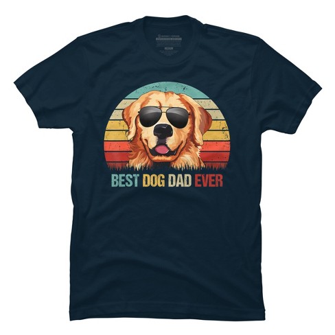 Men's Design By Humans Best Dog Dad Ever Golden Retriever By Luckycharm99 T-shirt - Navy - 3x ...