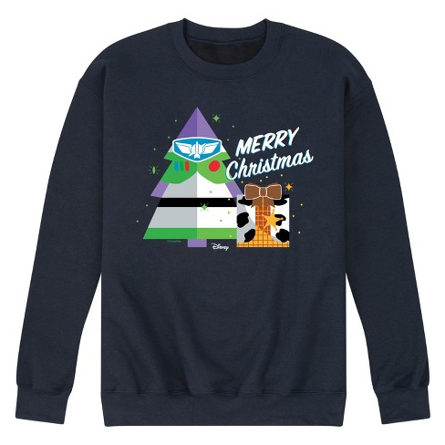 Men's Toy Story Woody And Buzz Merry Christmas Graphic Fleece ...